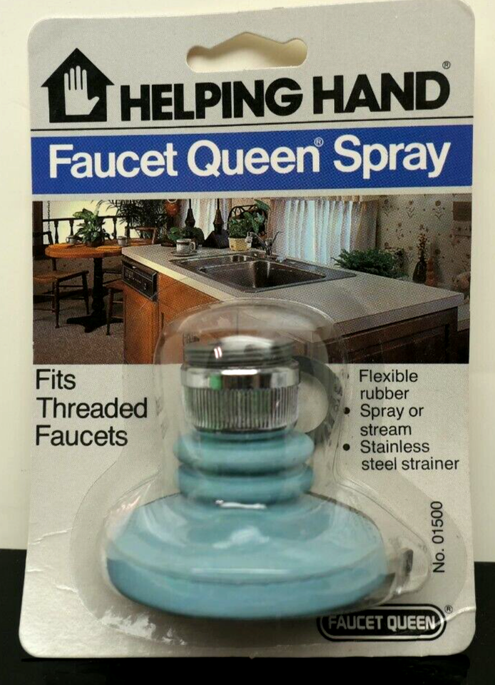 Rare Vintage Faucet Queen Spray Helping Hand No.01500 Blue USA NOS NEW ...