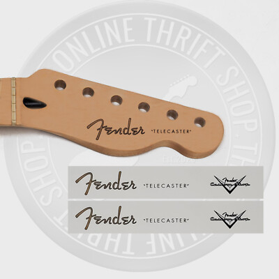Fender Tele Waterslide Guitar Headstock Decals with CS Logo (Set of 2 ...