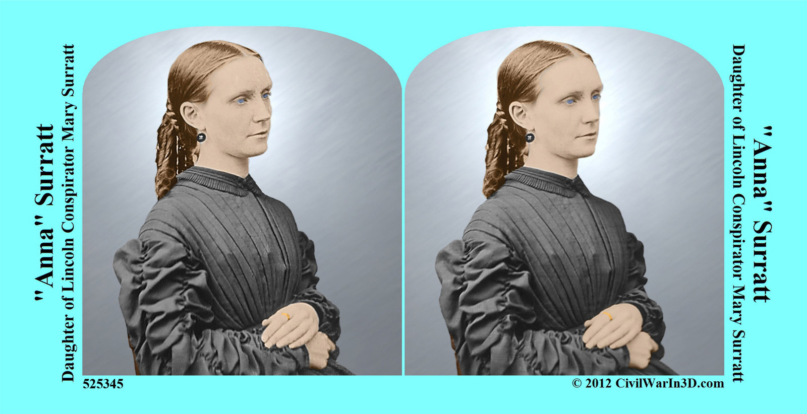 Anna Surratt Mary Conspirator Civil War SV Stereoview Stereocard 3D ...