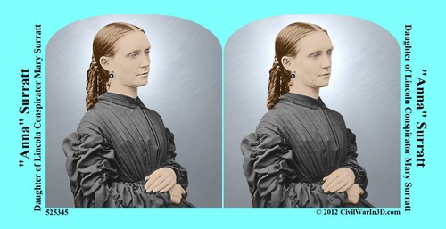 Anna Surratt Mary Conspirator Civil War SV Stereoview Stereocard 3D ...