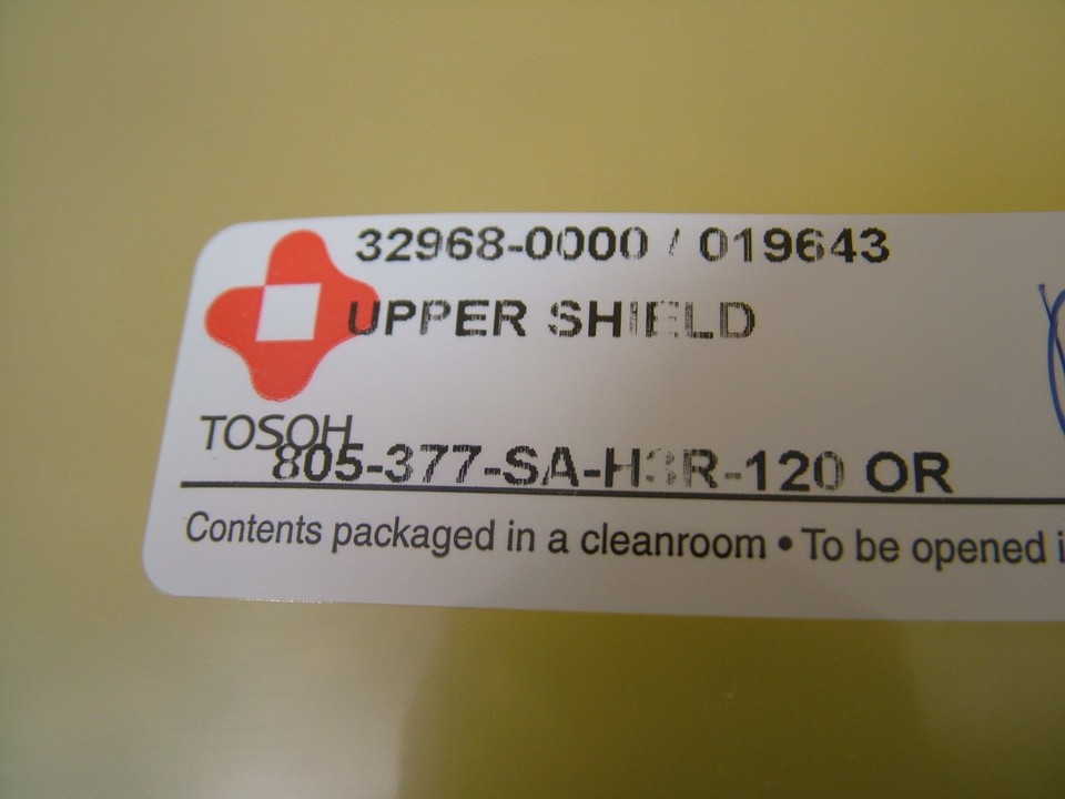 Tosoh 805-377-SA-H3 Chamber Upper Shield AMAT Applied Materials 300mm ...