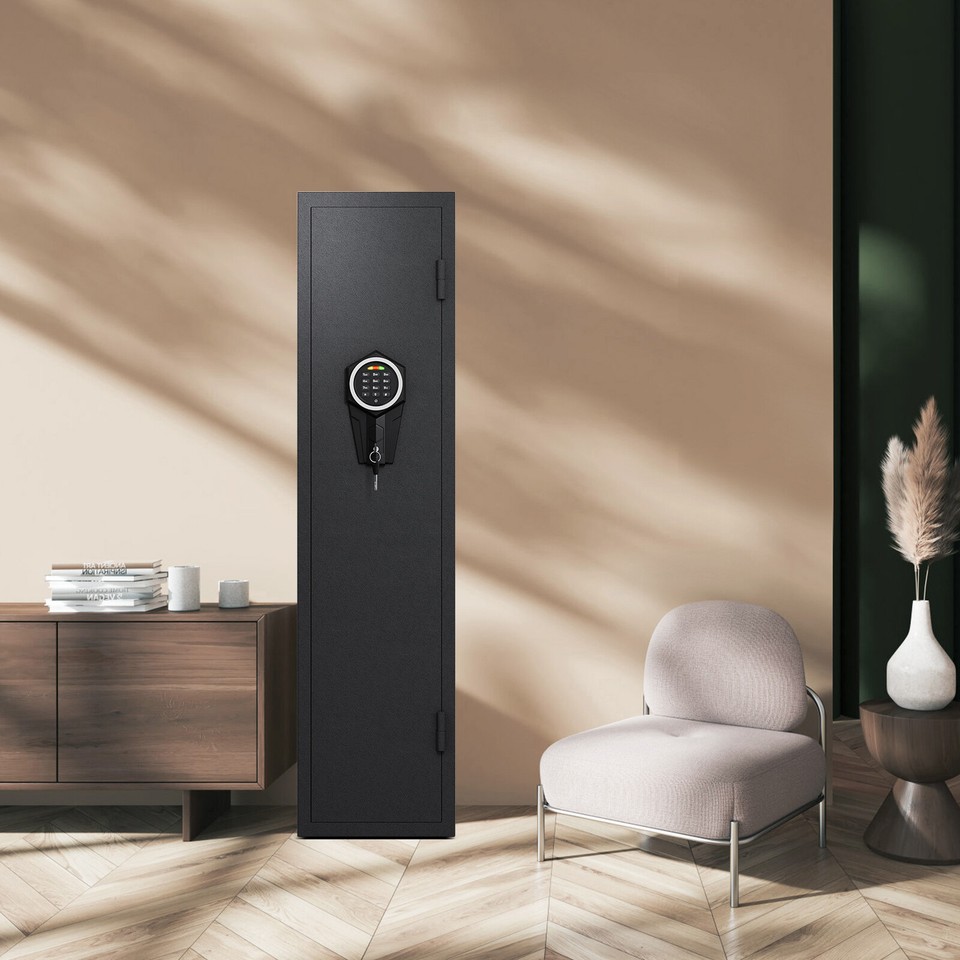 4-5 Large Gun Safe,Digital Home Safe with Alarm System and Removable ...