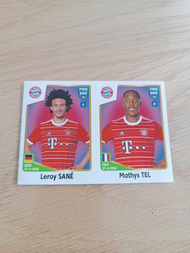 LEROY SANE MATHYS TEL PANINI FIFA 365 2023 STICKER 243 ROOKIE BAYERN ...