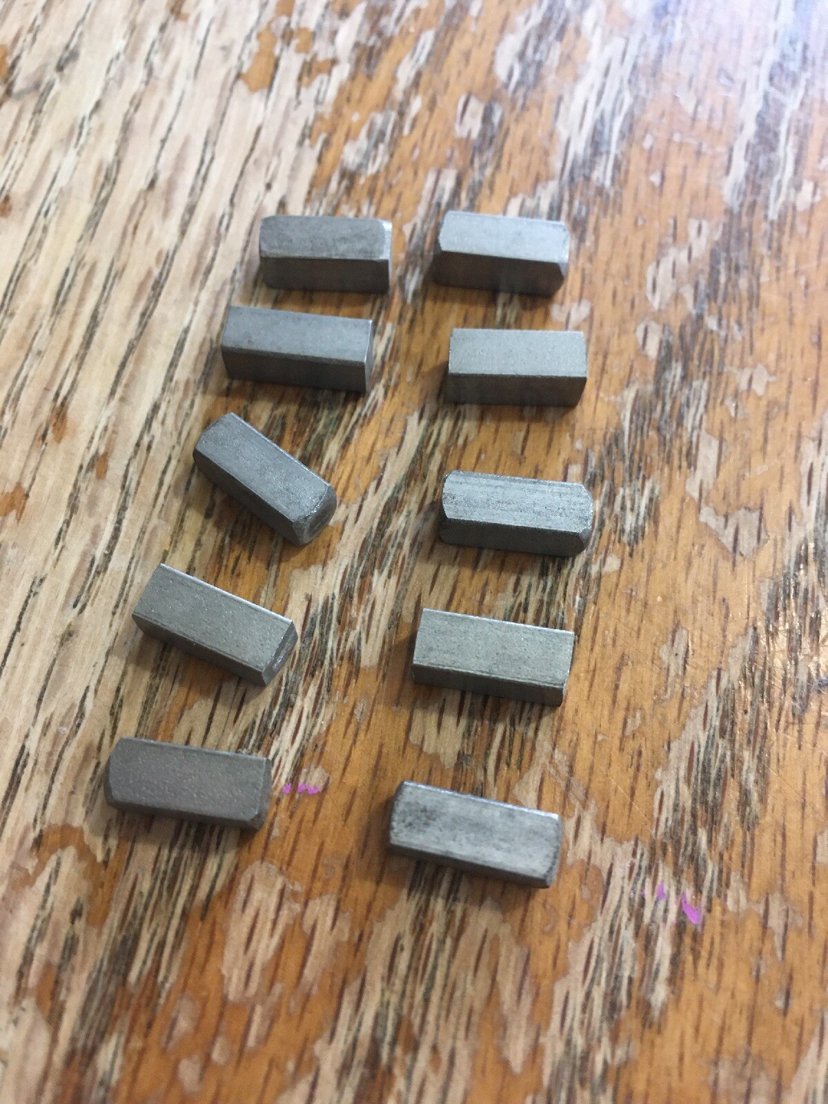 (Qty 30) 3/16” KEYWAY KEYSTOCK woodruff .46” long square key way key ...