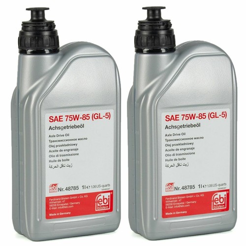 2L 2 Liter FEBI 48785 Achsgetriebeöl 75W-85 GL-5 GELB für AUDI BMW ...