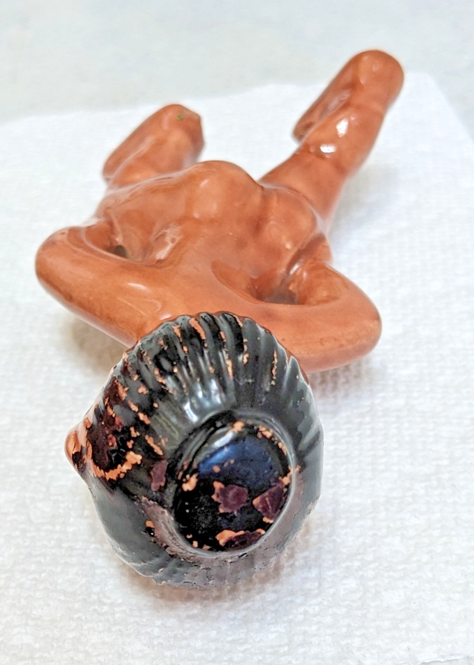 Vtg mid century Gilner Pottery Happy Cannibal Hawaiian Polynesian Girl ...