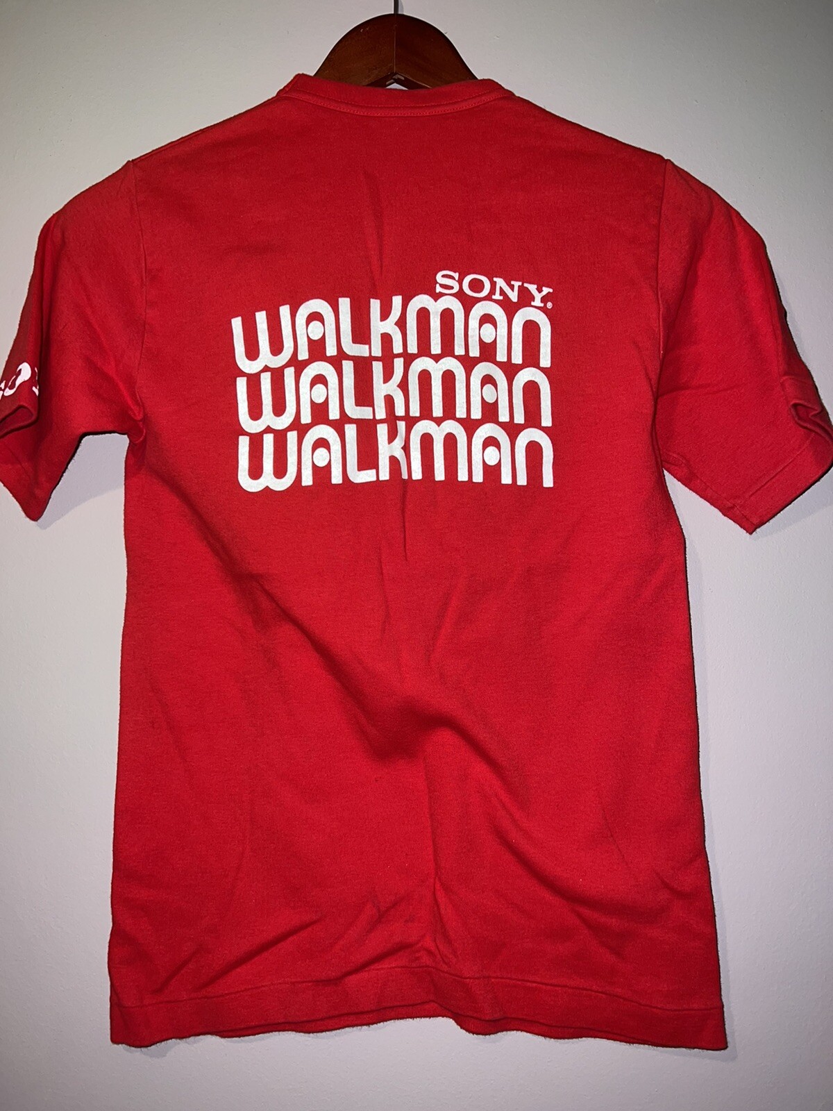 VINTAGE 1980’s SONY WALKMAN double sided SHIRT small … - Gem