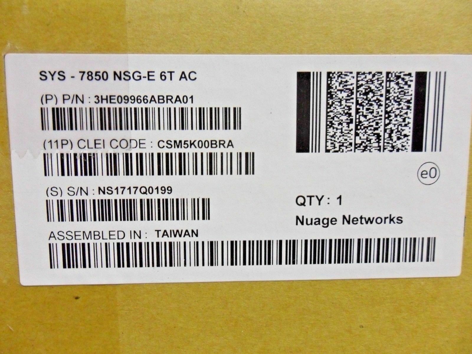 NUAGE NETWORKS SYS-7850 NSG-E 6T AC PORT Network Services Gateway | eBay