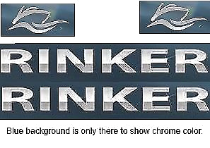 Rinker Boats CHROME Vinyl Decals L@@K!!! Sticker Ski Wakeboard Fishing ...