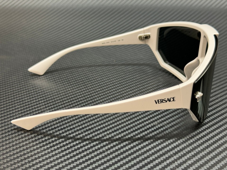 VERSACE VE4461 314 87 White Grey Silver Mirror 70 mm Unisex Sunglasses ...