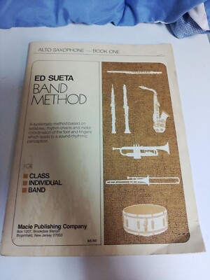 USED Book - Ed Sueta Band Method - Alto Saxophone Book One Vintage 1974 ...