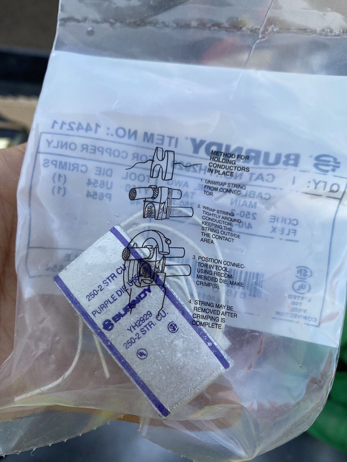 Burndy YH2929 H Copper Crimpit (Lot of 5) | eBay