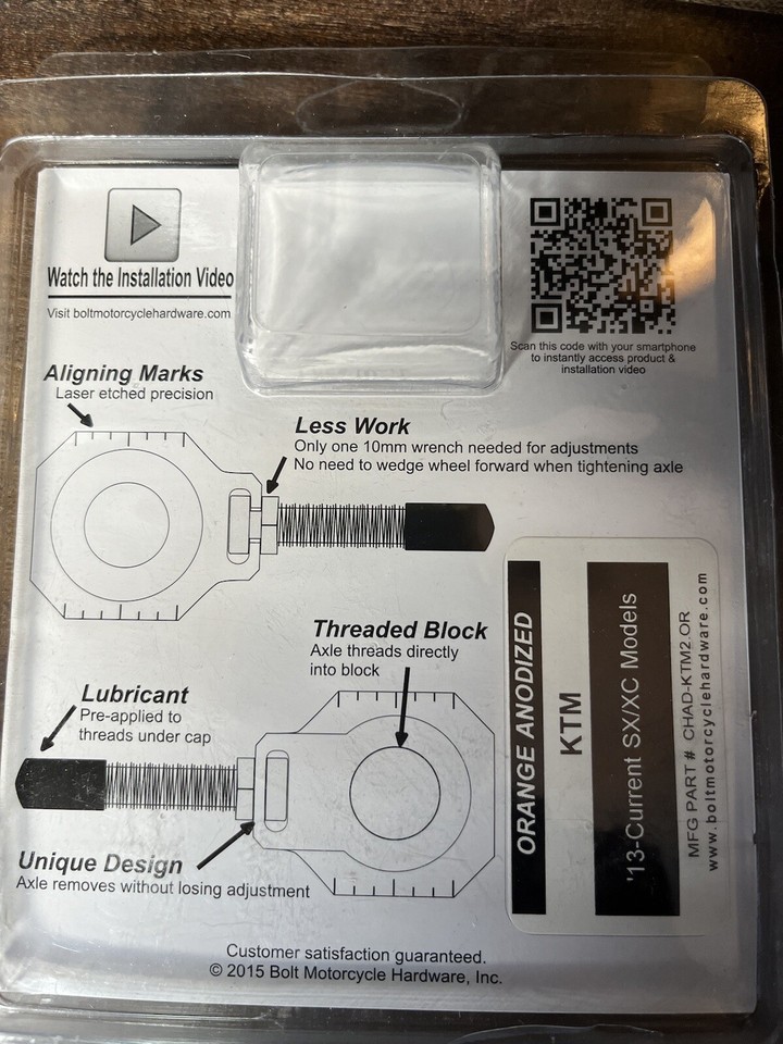 Bolt Chain Adjuster Axle Blocks KTM (Orange) Most 2013-Current KTM ...