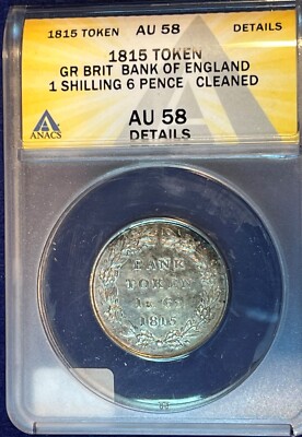 1815 Great Britain Bank of England 18 Pence ANACS AU58 Details | eBay