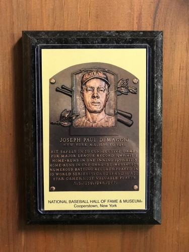 Joe DiMaggio - Baseball Hall of Fame Induction - Ready to Hang Wall ...