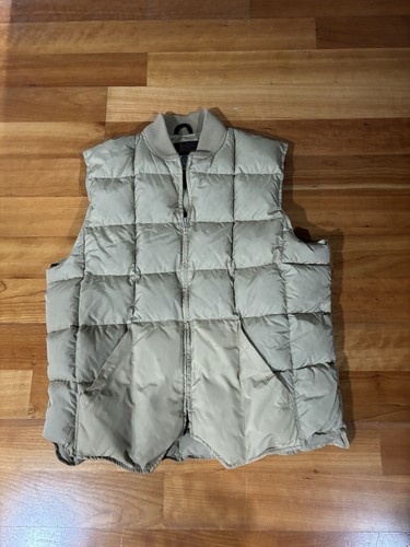 Vintage Eddie Bauer Quilted Goose Down Zip Up Vest Mens XL - 46 Nylon ...