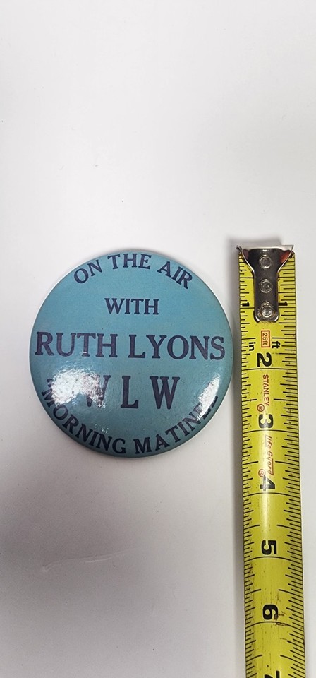 vintage promotional button for Ruth Lyons' "Morning Matinee" show on ...