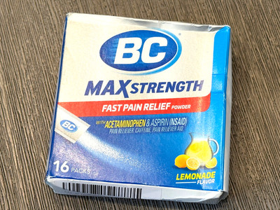 BC MAX Strength Fast Pain Relief Powder, Lemonade Flavor Aspirin 500mg ...