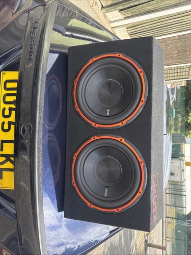 EDGE 12" 1800W Twin Active Bass Subwoofer Amp & Enclosure 5060037505539 ...