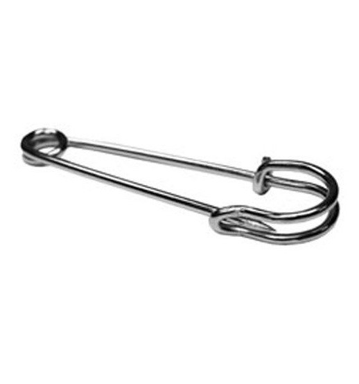 (5) 5" Jumbo Safety Pin 3.7 mm Nickel Plated Heavy Sewing Survival 1st ...