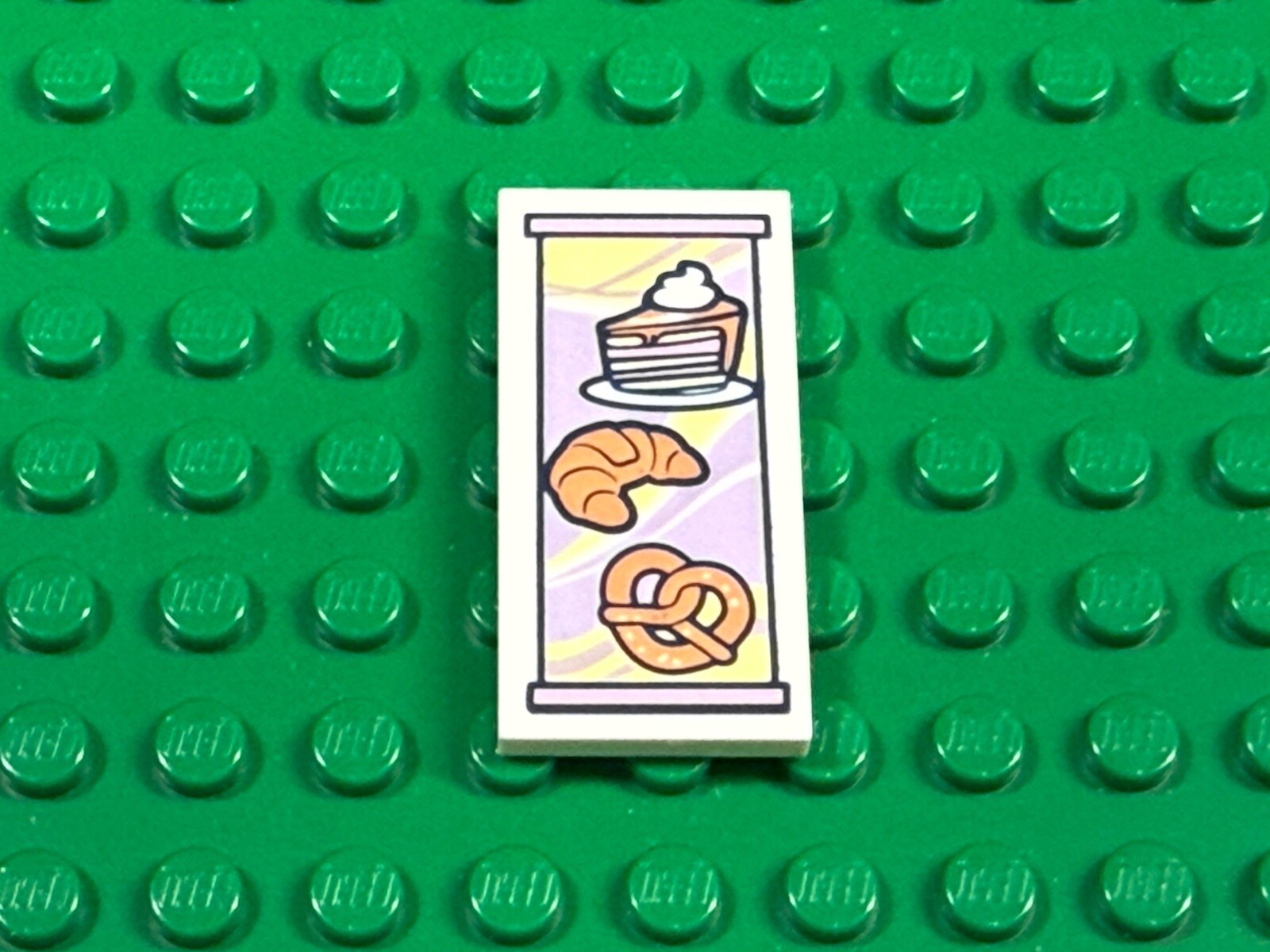 Lego Tile 2 x 4 Pie , Croissant And Pretzel Pattern | eBay