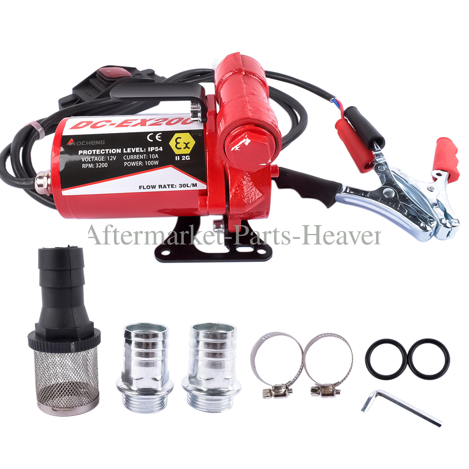 12V Rotary Portable Gasoline Diesel Biodiesel Fuel Transfer Pump 100w ...