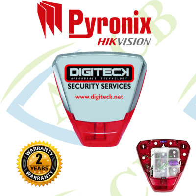 Pyronix CHROME RED DELTABELL X Burglar ALARM External BELLBOX LED ...