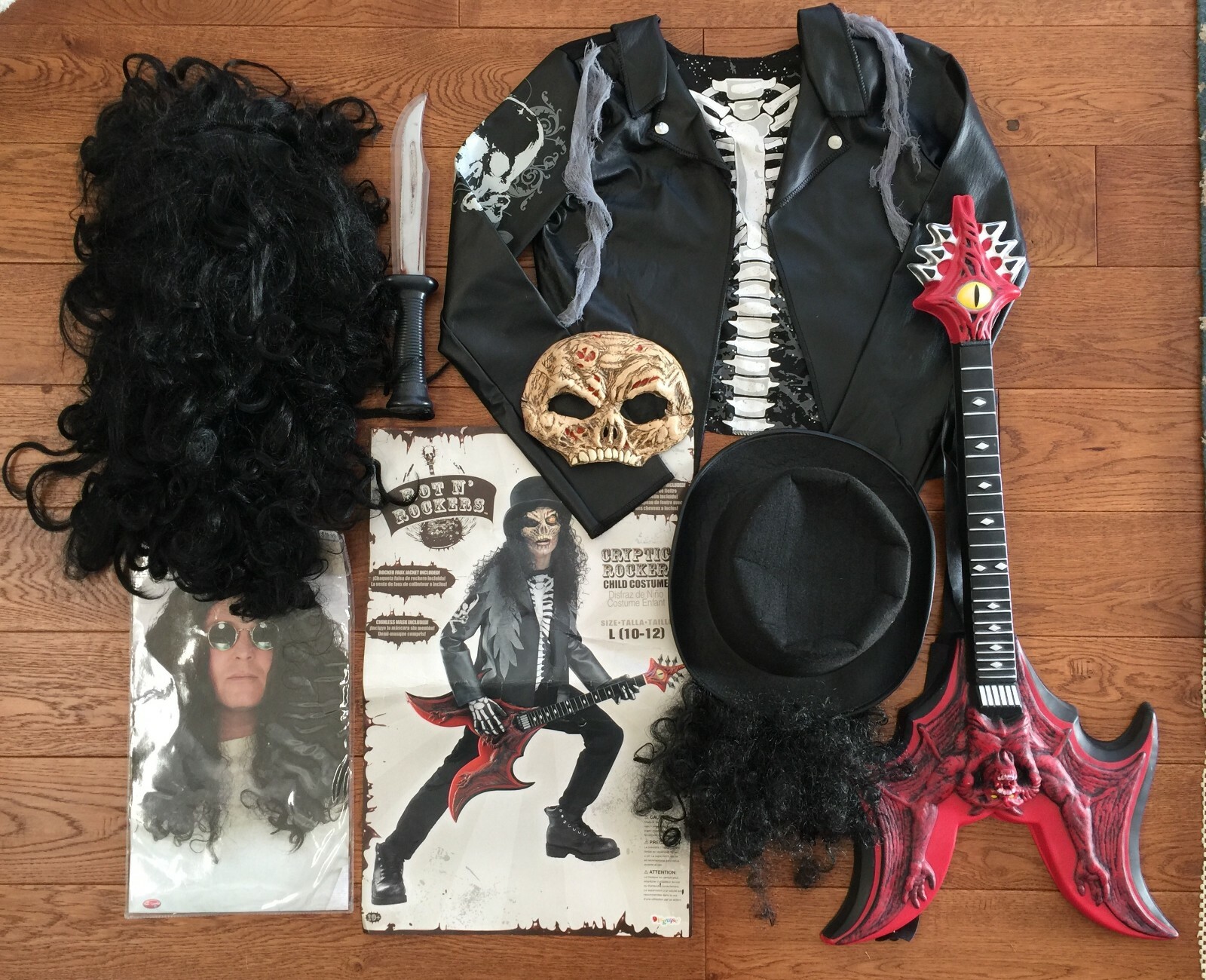 ZOMBIE CRYPTIC GRAVE ROCKER Boys Halloween Costume SI… - Gem