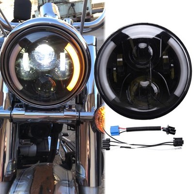 7'' Motorbike LED Headlight Turn Signal Light For Yamaha V-Star XVS ...