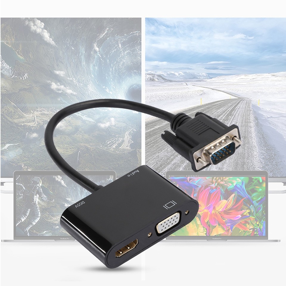 VGA To VGA HD Video Converter Cable Plug-and-Play Adapter For Computer ...