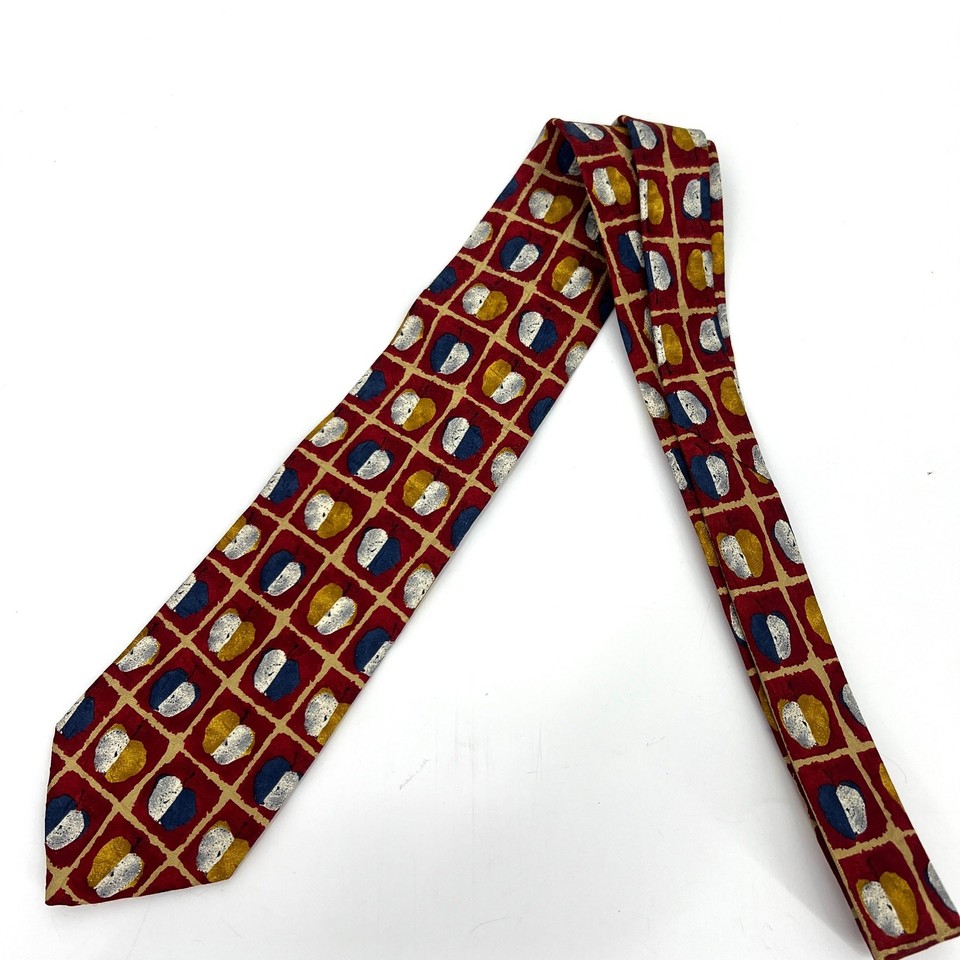 Vintage Ermenegildo Zegna Disegno Exclusive Italy 100% Silk Tie Red ...