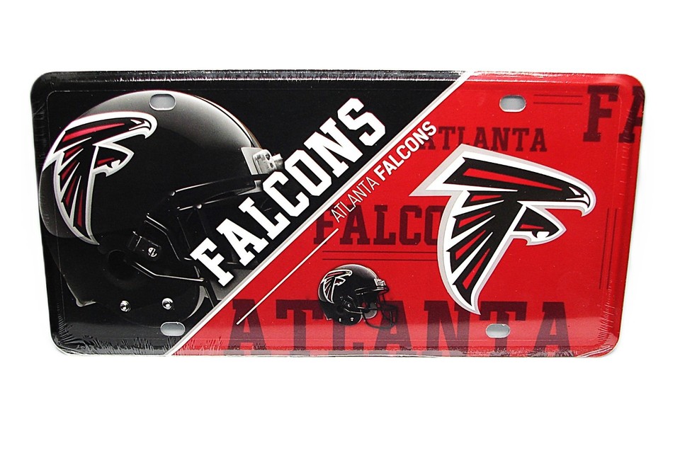 Licensed NFL Atlanta Falcons Metal Car Novelty License Plate Auto Tag ...
