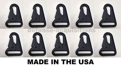 x10 USA MADE HK H&K Style 1" Sling Clip Snap Hook Spring Gate Quick ...