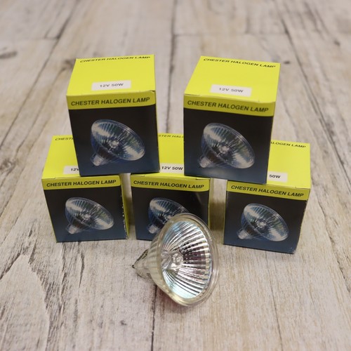 6 Pc-MR16 Light Bulbs 12V 50W Dimmable Lamps (NO LENSE) Bi-Pin 2-Pin ...