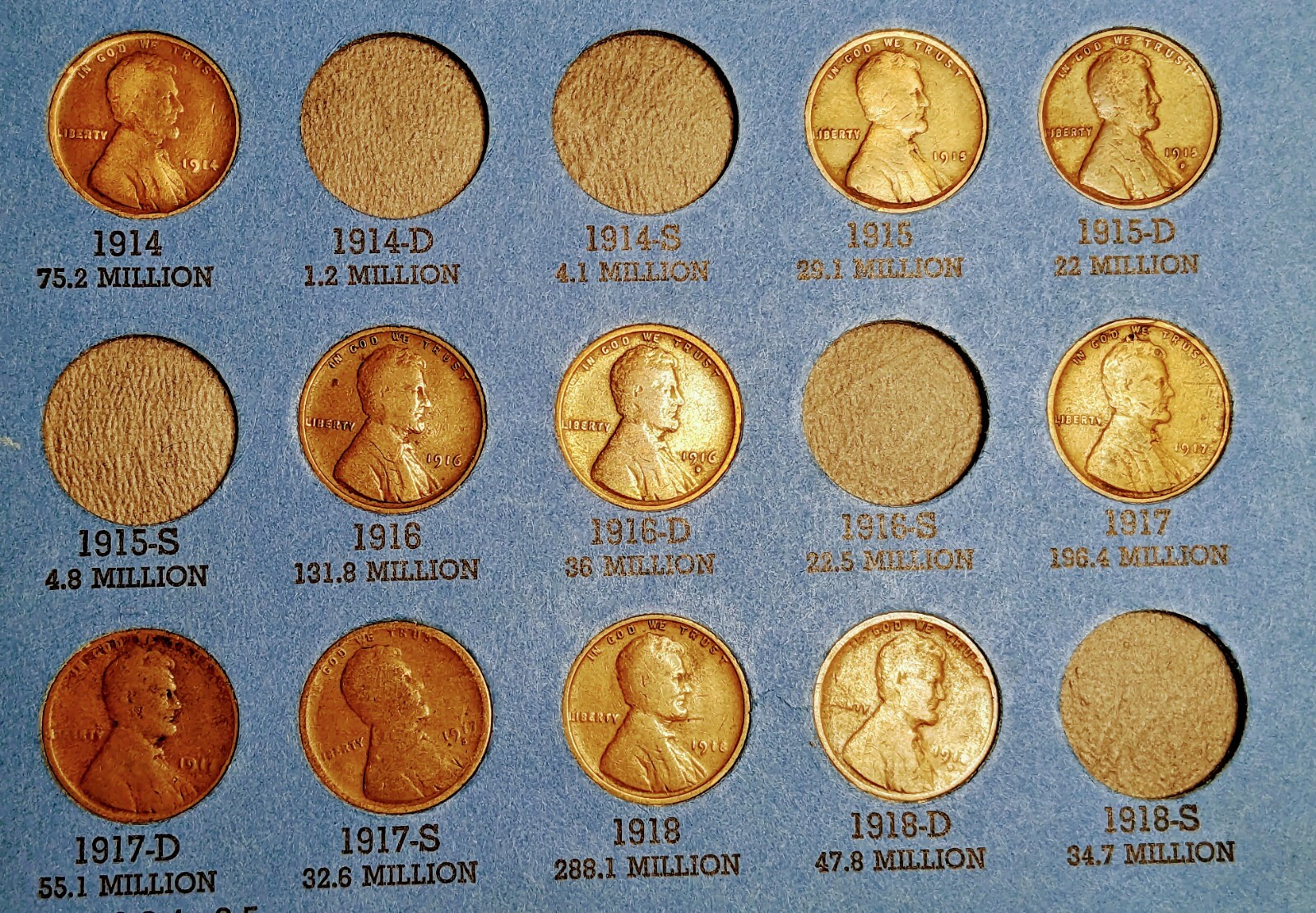 61 Coin Set 1909-1940 LINCOLN WHEAT PENNY CENT - Early Dates Collection ...