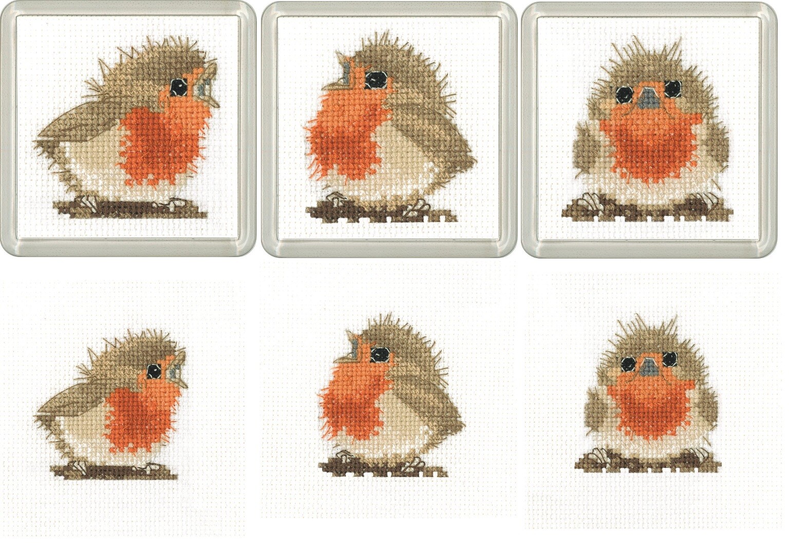 Heritage Crafts Cross Stitch Kit - Reggie, Rowan, Rufus Robin (+ or ...