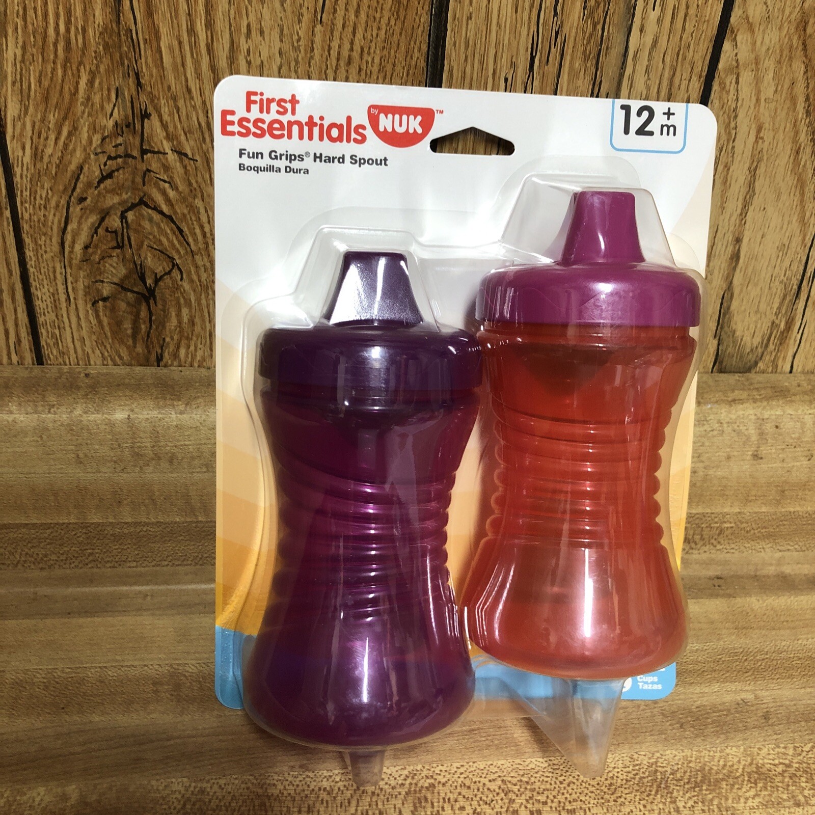 NUK First Essentials Fun Grips Hard Spout Orange/Purple 10Oz 2PK New | eBay
