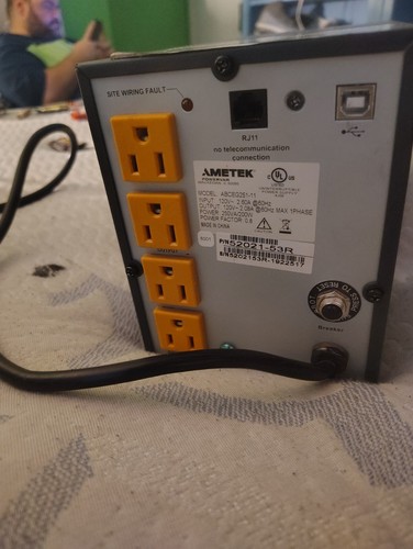 POWERVAR AMETEK ABCEG251-11 Uninterruptible Power Supply UPS Battery ...