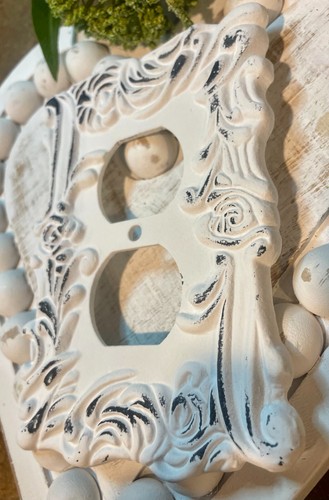 Vintage Floral Plug Outlet Cover Decorative, Metal Cast Iron Heavy Duty ...