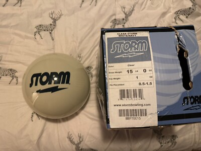 Storm Clear Spare Ball White/Navy Bowling Ball Brand New | eBay