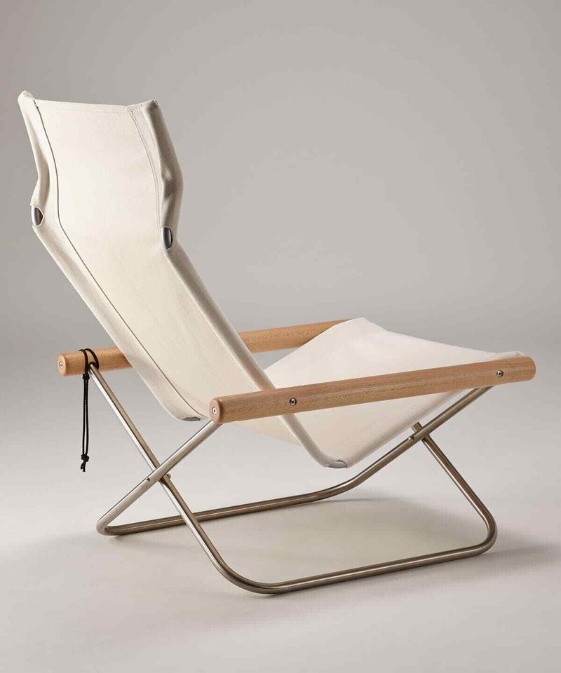 Fujiei Nychair X folding chair 1 leg natural/white canvas lightweight ...