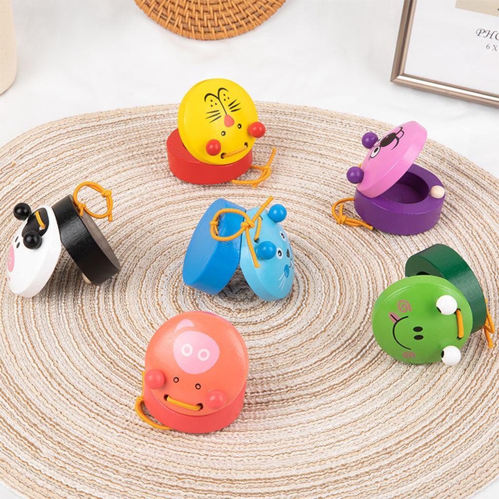 6 Pieces Cute Wooden Castanets Musical Instruments | eBay Australia