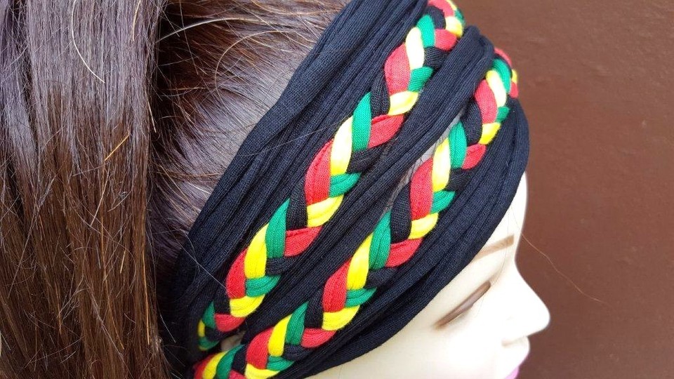 Rasta Headband Jamaica Headband Reggae Festival Rastafarian Hat Rasta ...