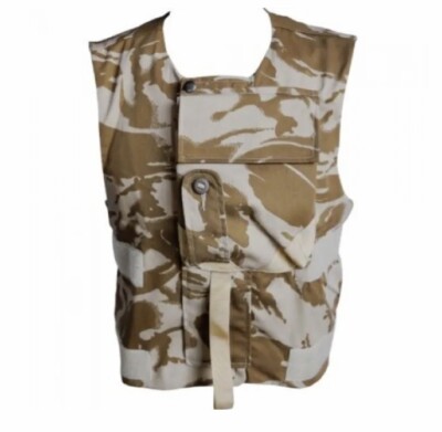 Genuine British Army Flak Jacket Body Armour Cover Vest Desert DPM Camo ...