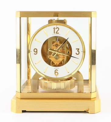 JAEGER LECOULTRE ATMOS BRASS/GLASS 528-8 CALIBRE BRACKET MANTEL CLOCK ...