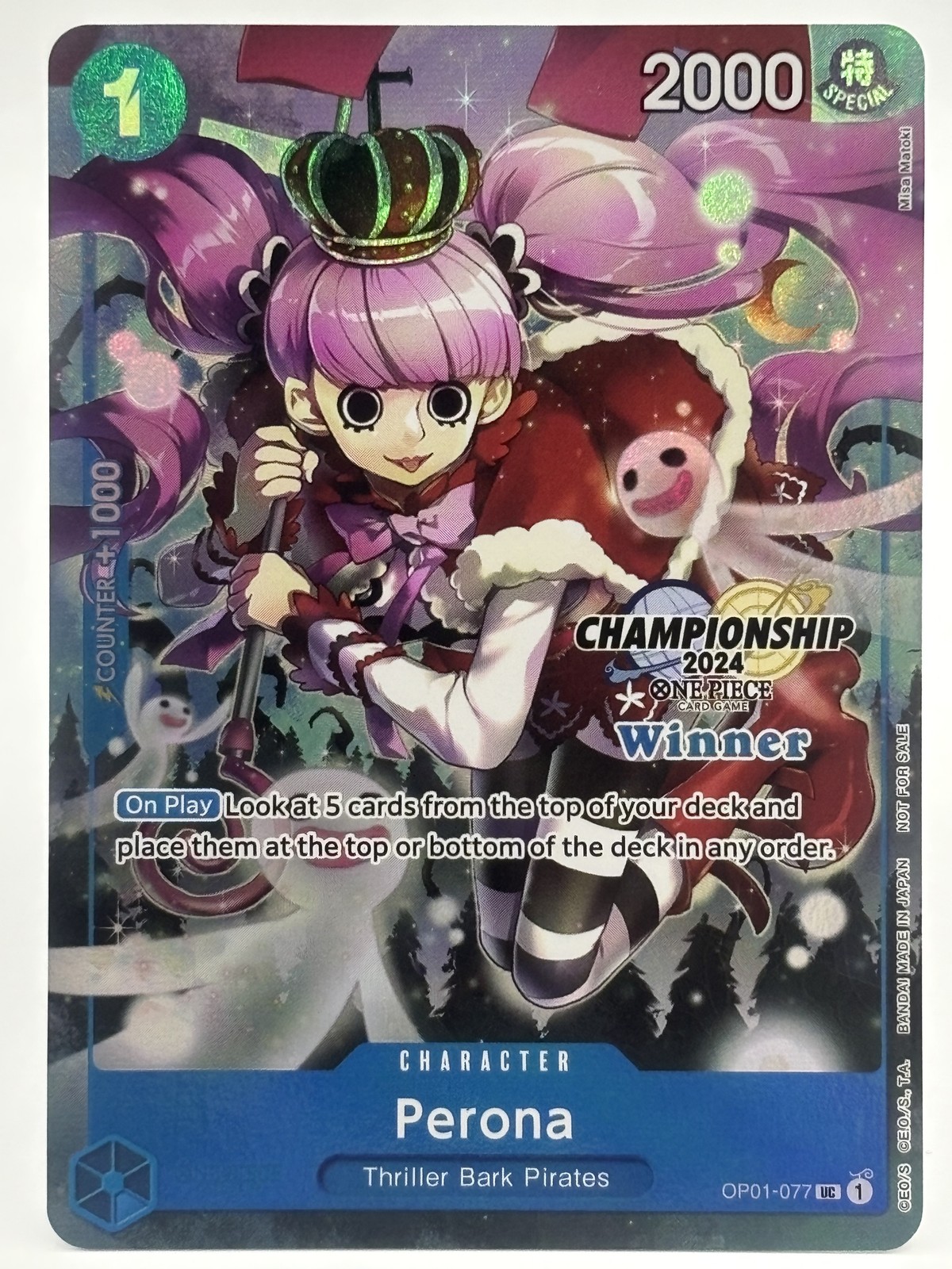 Perona OP01-077 EN ONE PIECE TCG 2024 Championship WINNER-NM | eBay