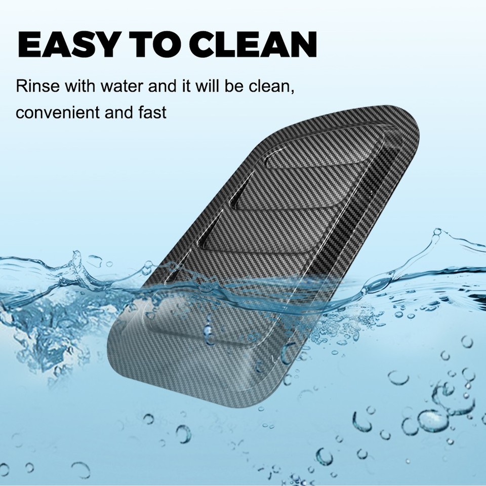 2x For Mazda Car Black Glossy Hood Vent Scoop Louver Scoop Air Cover ...