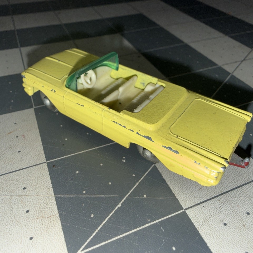 Vtg Lesney Matchbox Convertible Car #39 Pontiac Yellow Diecast Good ...
