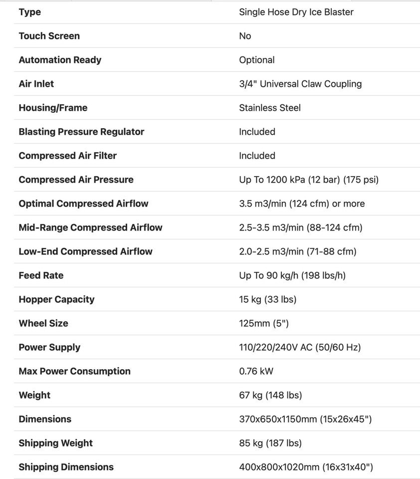 ICEsonic SMART IND Industrial Dry Ice Blasting Cleaning Machine | eBay UK