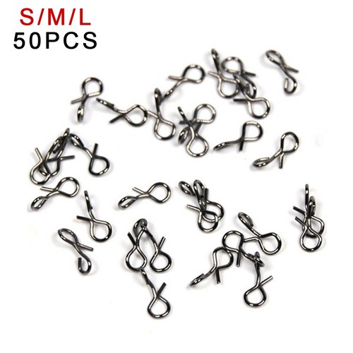 50pieces/kit Fly Fishing Snap Hooks Quick Change For Flies Hook Lures S ...